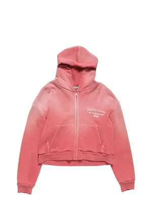 Acne Studios Hooded Zip Sweatshirt - Red