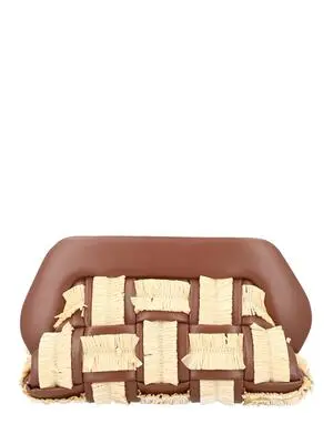 THEMOIRE Themoirè Bios Bag With Raffia Detailing Beige