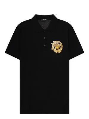 Versace Polo Con Logo - Black