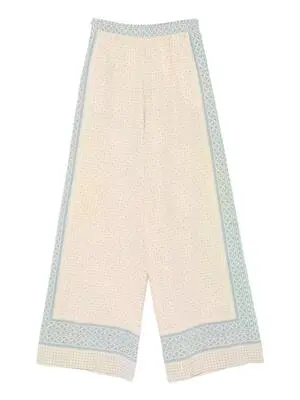 Ermanno Scervino Geometric-print Palazzo Pants - Neutrals