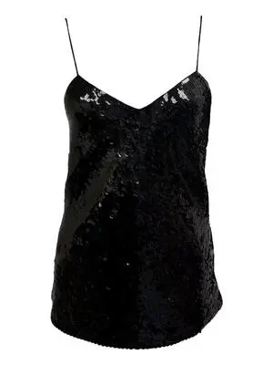 IRO PARIS Erna Sequined Camisole Top - Black