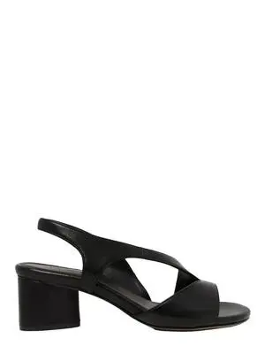 VIC MATIE Crossover Slingback Heeled Sandals - Black