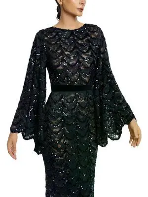MIAU BY CLARA ROTESCU Afraf Gown - Blue