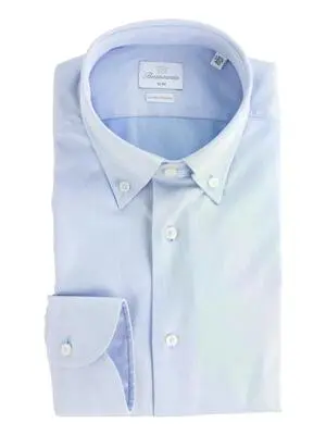 BRANCACCIO Button-down Slim-fit Shirt - Blue