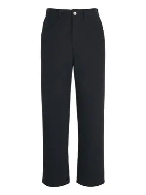 Auralee Silk Wide-leg Trousers - Black