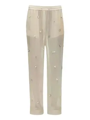 3.1 Phillip Lim Gem-embellished Chiffon Trousers - Neutrals