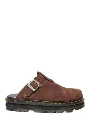 Dr. Martens Zebzag Buckled Mules - Brown
