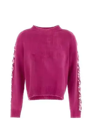 Herno Sequin-embellished Raglan-sleeve Sweatshirt - Pink