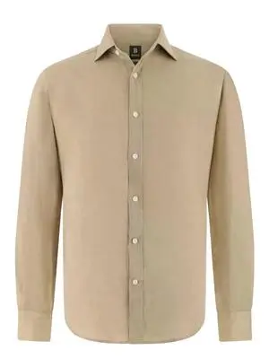 Boggi Milano Garment-washed Linen Shirt - Neutrals