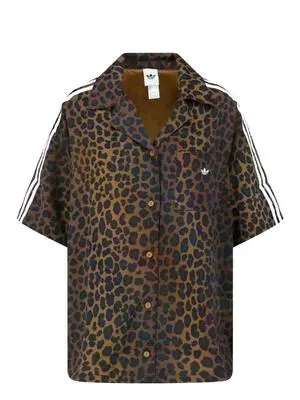 Adidas Leopard-print Short-sleeve Shirt - Brown