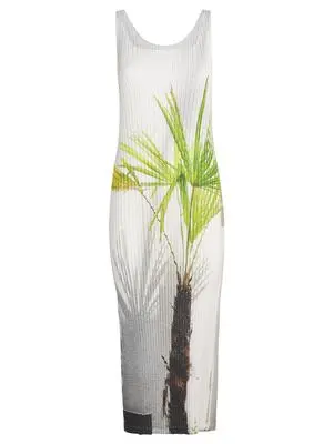 Issey Miyake Urban Jungle Pleats Midi Dress - Grey