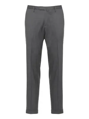 BRIGLIA 1949 Turned-up Trousers With Pressed Creases - Grey