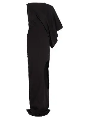 A.W.A.K.E. Mode Asymmetric Cut-out Cotton Maxi Dress - Black