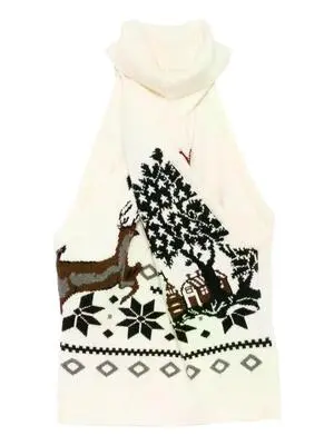 Monse Fair-isle Halter Top - Neutrals