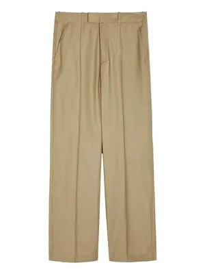 Ronny Kobo Rowley Straight-leg Wool-blend Trousers - Light Brown