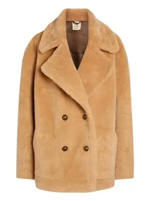 Free People Mari Reversible Faux Fur Coat - Tan
