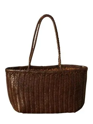 RIMINI Viviana Woven Leather Handbag - Brown