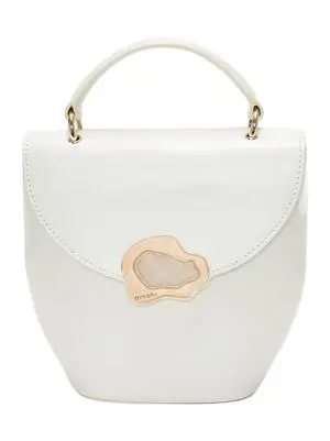 OTRERA Leather Top Handle Bag - White