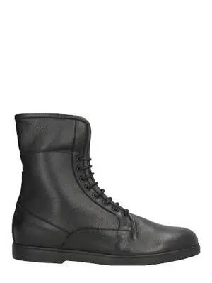BALDININI Leather Lace-up Ankle Boots - Black