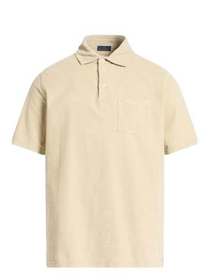 Paul & Shark Man Polo Shirt Slate Blue Size S Cotton, Elastane Sand