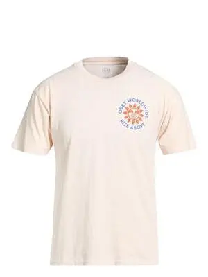 Obey T-shirt Size Cotton - Beige