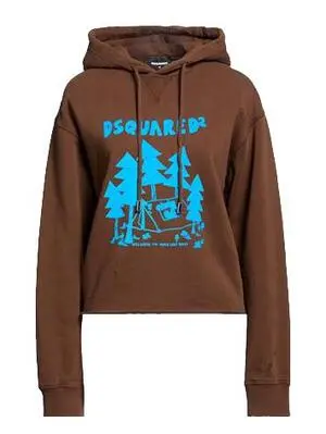 Dsquared2 Cotton Fleece Appliquéd Sweatshirt - Brown