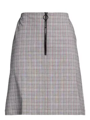 Maison Kitsuné Mini Skirt With Embroidered Logo - Grey