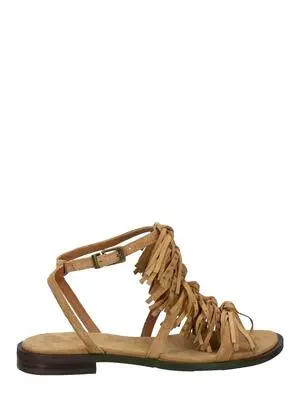 Ash Panic Fringed Studded Sandals - Neutrals
