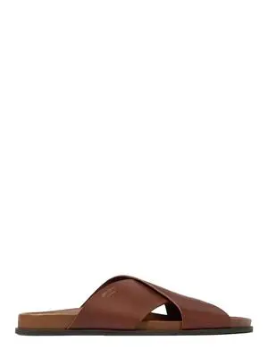 JIMMY CHOO Crossover-strap Sandals - Brown