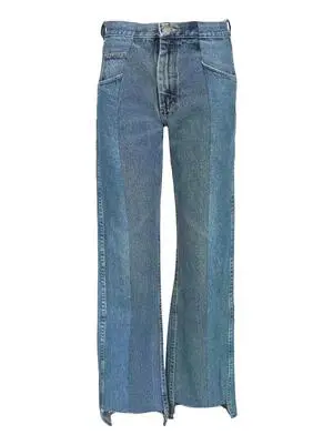 E.L.V. DENIM Audry Stepped-hem Jeans - Blue