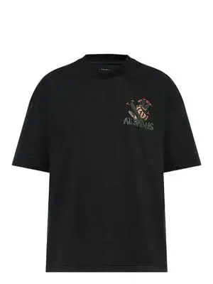 ALLSAINTS Skull-print Snake-print T-shirt - Black