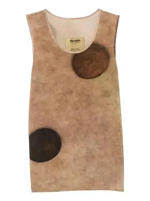 UMA WANG Ti Polka-dot Sleeveless Top - Neutrals