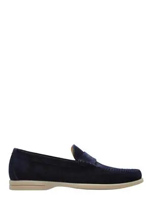 Bally Suede Loafers - Navy Blue