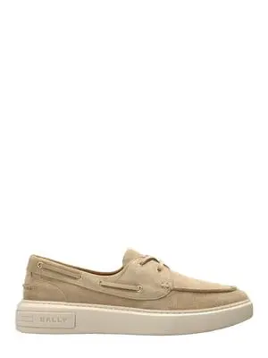 Bally Suede Boat Shoes - Beige