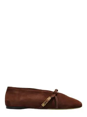 Moschino Suede Ballet Flats - Brown