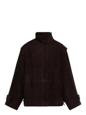 ROTATE BY BIRGER CHRISTENSEN Suede Leather Jacket - Brown