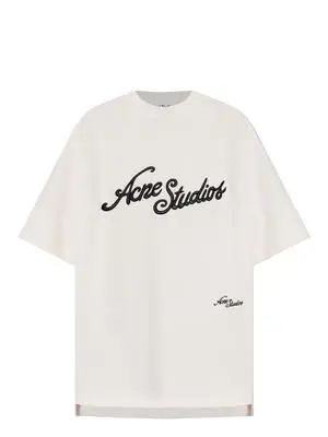 Acne Studios T-shirt With Embroidered Logo - Pink