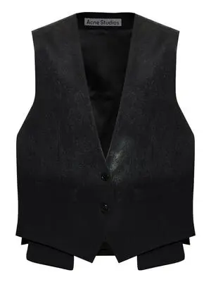 Acne Studios Glossy Effect Vest - Black