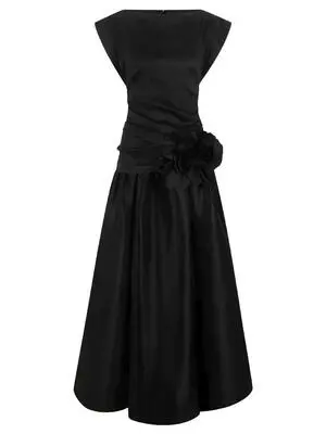 Acler Delph Flower-embellished Maxi Dress - Black