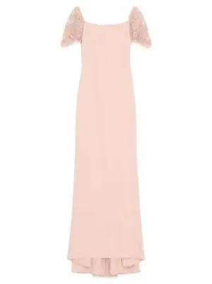 Valentino Garavani Embroidered Couture Cady Long Dress - Pink