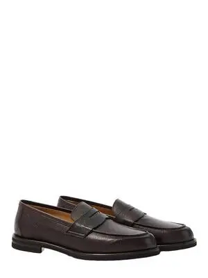 Thom Sweeney Thom Sweeney Leather Penny Loafers Brown