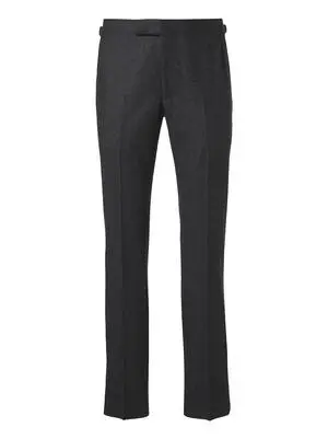 Thom Sweeney Wool Flannel Slim Pants - Grey