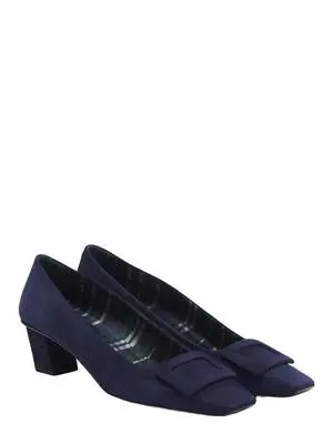 ROGER VIVIER Belle Vivier Suede Pumps - Blue