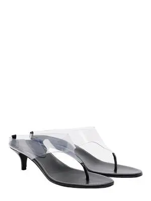 Magda Butrym Leather And Pvc Thong Sandals - Transparent