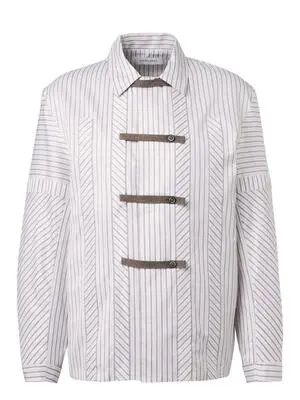 KIKO KOSTADINOV Kyan Striped Cotton Poplin Shirt - White