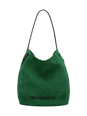 JW Anderson JW Anderson Bulb Small Beaded Shoulder Bag Green