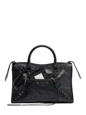 Balenciaga Le City Small Leather Tote Bag - Black