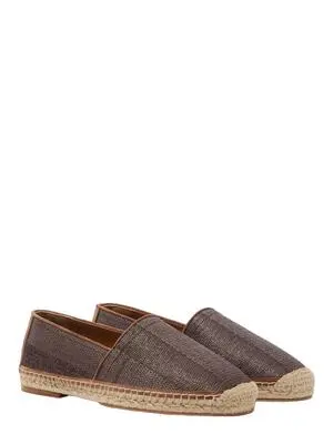 Brunello Cucinelli Leather-trimmed Espadrilles - Beige