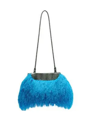 Dries Van Noten Leather-trimmed Crossbody Bag - Blue