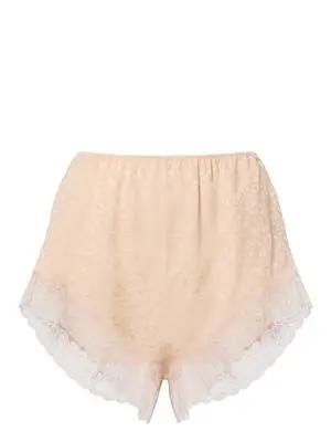 Chloé Lace-trimmed Silk Jacquard Shorts - Pink